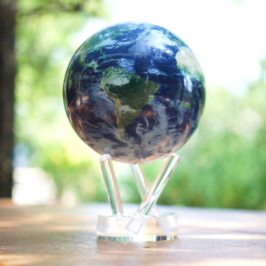 Mô Hình Quả Địa Cầu Tự Xoay - Earth with Clouds MOVA Globe – Mac Setups