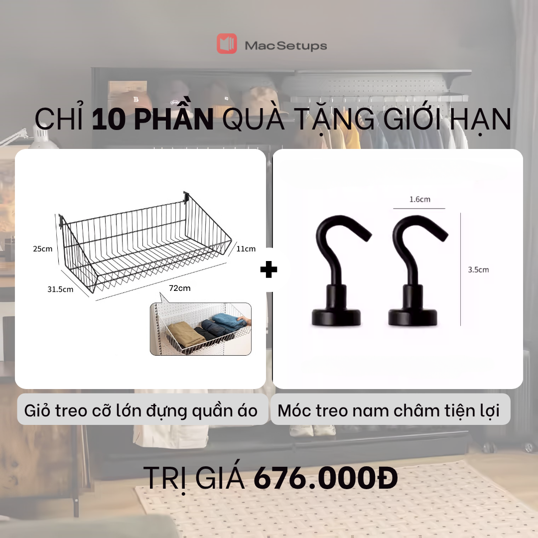 Bộ phụ kiện Cloakboard 9Space - Set up linh hoạt, mở rộng sức chứa ...