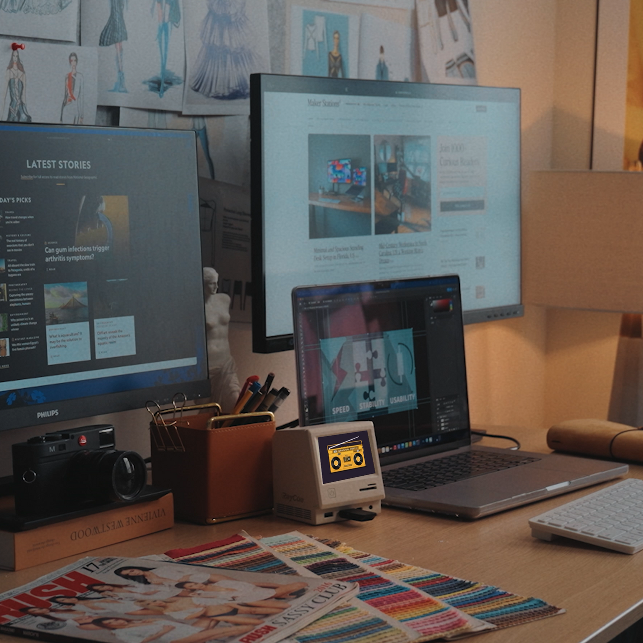 RayCue 128K: Docking Station 13 Cổng kết nối và Màn hình phong cách ...