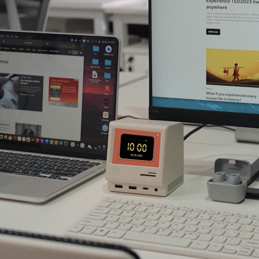 RayCue 128K: Docking Station 13 Cổng kết nối và Màn hình phong cách ...